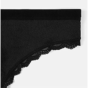 Banamic Sexy G String Thong for Women Underwear Thongs Panties for Women Black