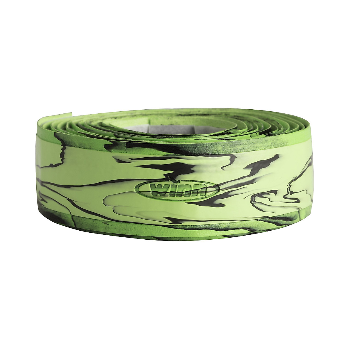 Winn Fishing 66" Rod Overwrap Tape, Slim - Chartreuse/black