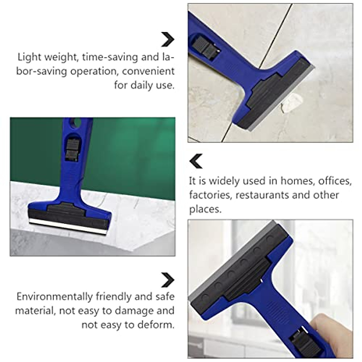 BUTIFULSIC 3pcs Cleaning Scraper Blade Wall Spatulas Tile Scraper Blade Portable Cleaning Scrapers Paint Scraper Cleaning Razor Scraper Sticker Scraper Blade Vinyl Car Scraper Pp Plastic Blue