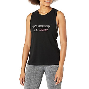 Juicy Couture Women's Performance Sport Logo Tank, Juicy Black, Small