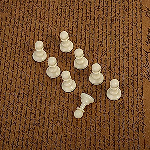 Chess Pieces, Plastic Chess Set International Chess Set Complete Chess Set Black and White (M)