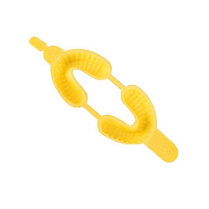 20pcs Disposable Dental Fluoride Trays Fluorinated Foam Dental Tray Dental Materials Tray alginate impression material for Kids Use Size M Yellow