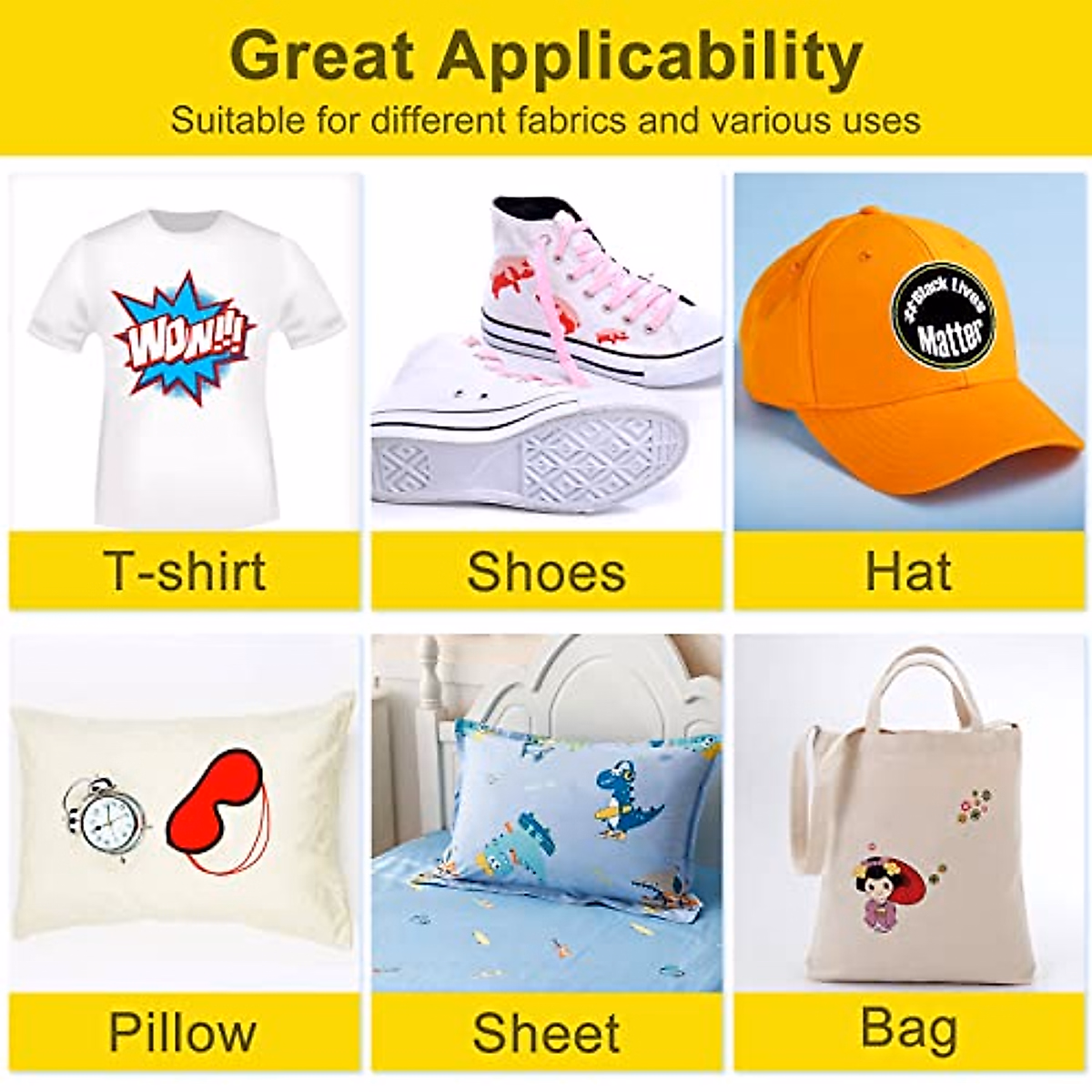 Yamation DTF Transfer Film: A4 (8.3" x 11.7") 15 Sheets Premium Double-Sided Matte Finish PET Transfer Paper Direct to Film for T Shirts