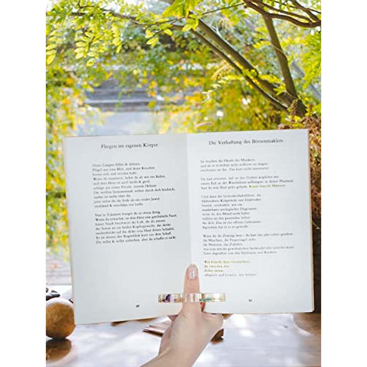 Book Page Holder for Reading, 2 Pcs Dried Flower Resin Transparent Thumb Bookmark, Book Accessories for Reading Lovers, Gifts for Bookworm, Readers, Literary, Students, Teachers(Style1)