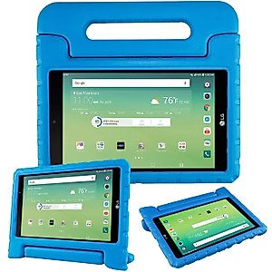 Golden Sheeps Kid Friendly Case Compatible for Alcatel Joy Tab 2 8.0 Inch Tablet 2020 Release(Model: 9032Z)/TCL Tab 8 Inch Tablet Shockproof Ultra Light Weight Convertible Handle Stand Cover (Blue)
