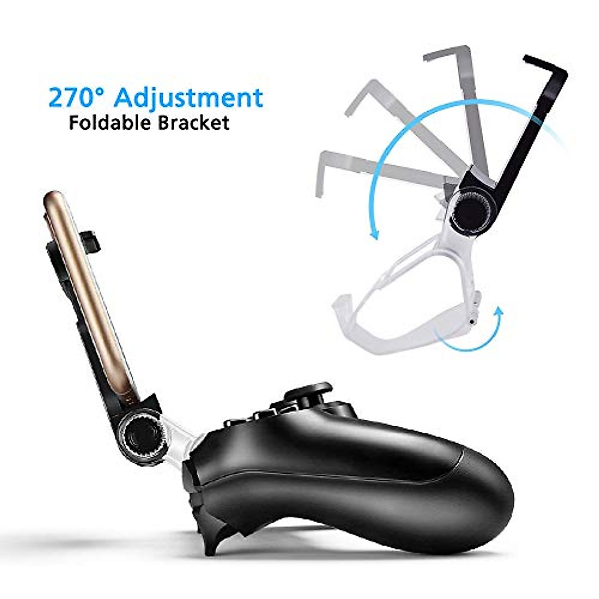 Megadream Mobile phone Gaming Clip, Controller Phone Mount Support Holder Clamp for PS4/Xbox Series/Xbox One/Samsung Galaxy S8/IOS/Android-Maximum 6 inch Phone