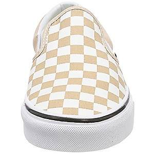 Vans Unisex Adults' Classic Slip on Trainers, Beige ((Checkerboard) Frappe/True White Qco), 7.5 UK 41 EU