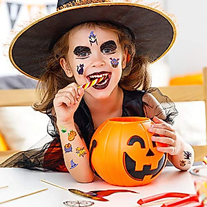 300+ Assorted Halloween Temporary Tattoos including 90 Glow in the Dark Tattoos (54 Designs) for Kids Halloween Trick or Treat Party Supplies, Class Hang out Give away Treat!