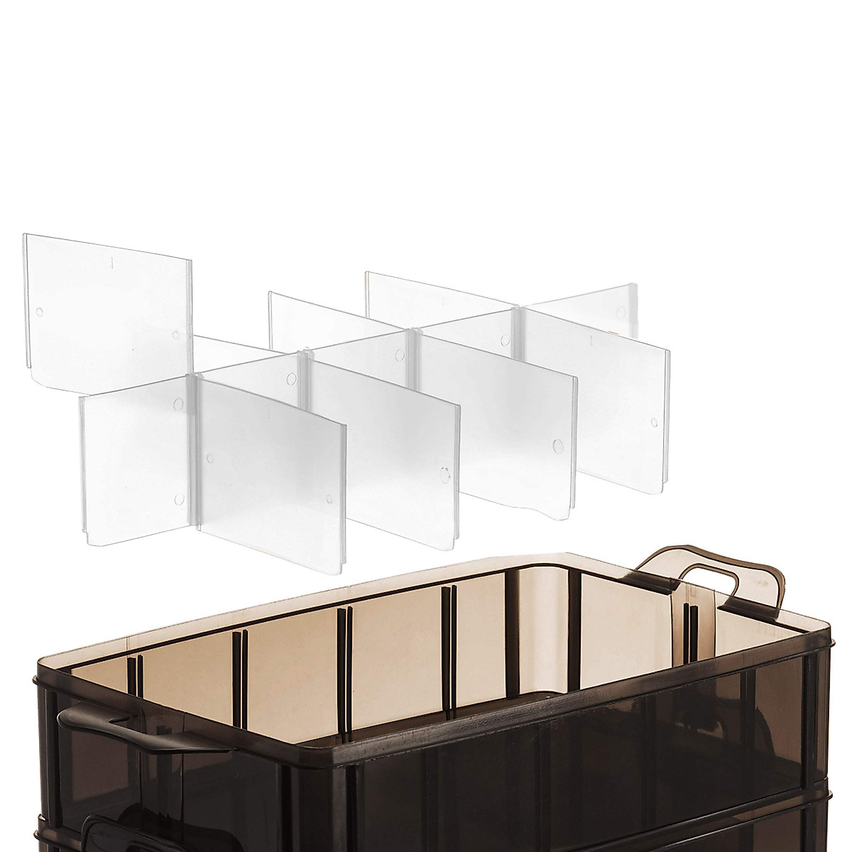 LifeSmart Stackable Bead Storage Organizer Box | DIY Art Craft Case with Adjustable Compartments | Small Plastic Bin Containers with Dividers for Toys, Jewelry, Fishing Tackles and Sewing Supplies