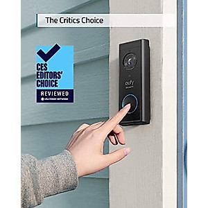 eufy - Security Smart Wi-Fi Add On Video Doorbell 2K - Black (Renewed)