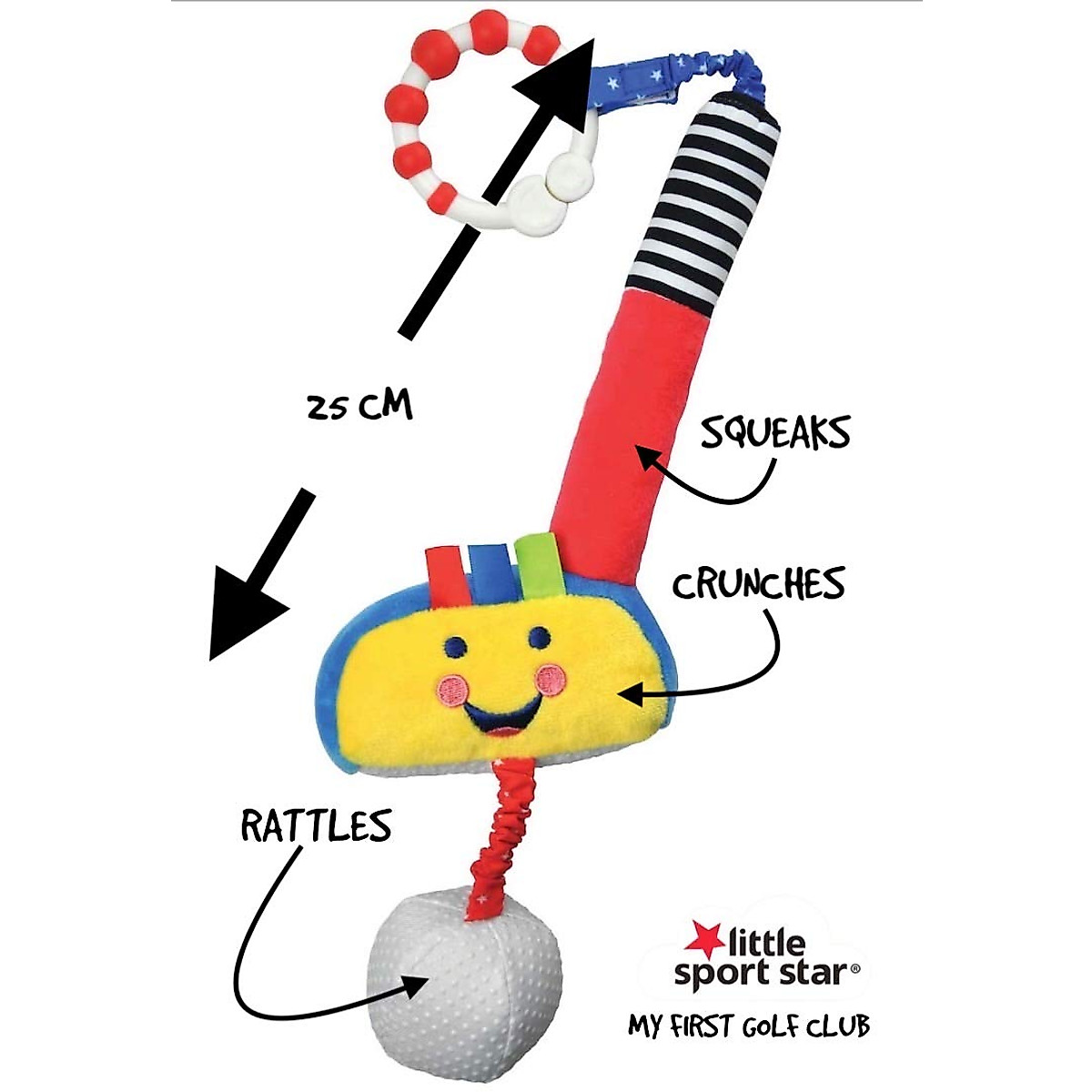 Little Sport Star Baby Golf Club | Suitable from Birth | Baby Gift | Several Sensory Features for More Fun | Let Your Baby Play Early and Inspire Them for a Lifetime | Part of The Collection