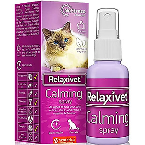 Beloved Pets Calming Pheromone Spray & Scratch Repellent for Cats - Reduce Scratching Furniture, Pee - During Travel, Fireworks, Thunder, Vet Zone - Helps to Relief Stress, Fighting, Hiding