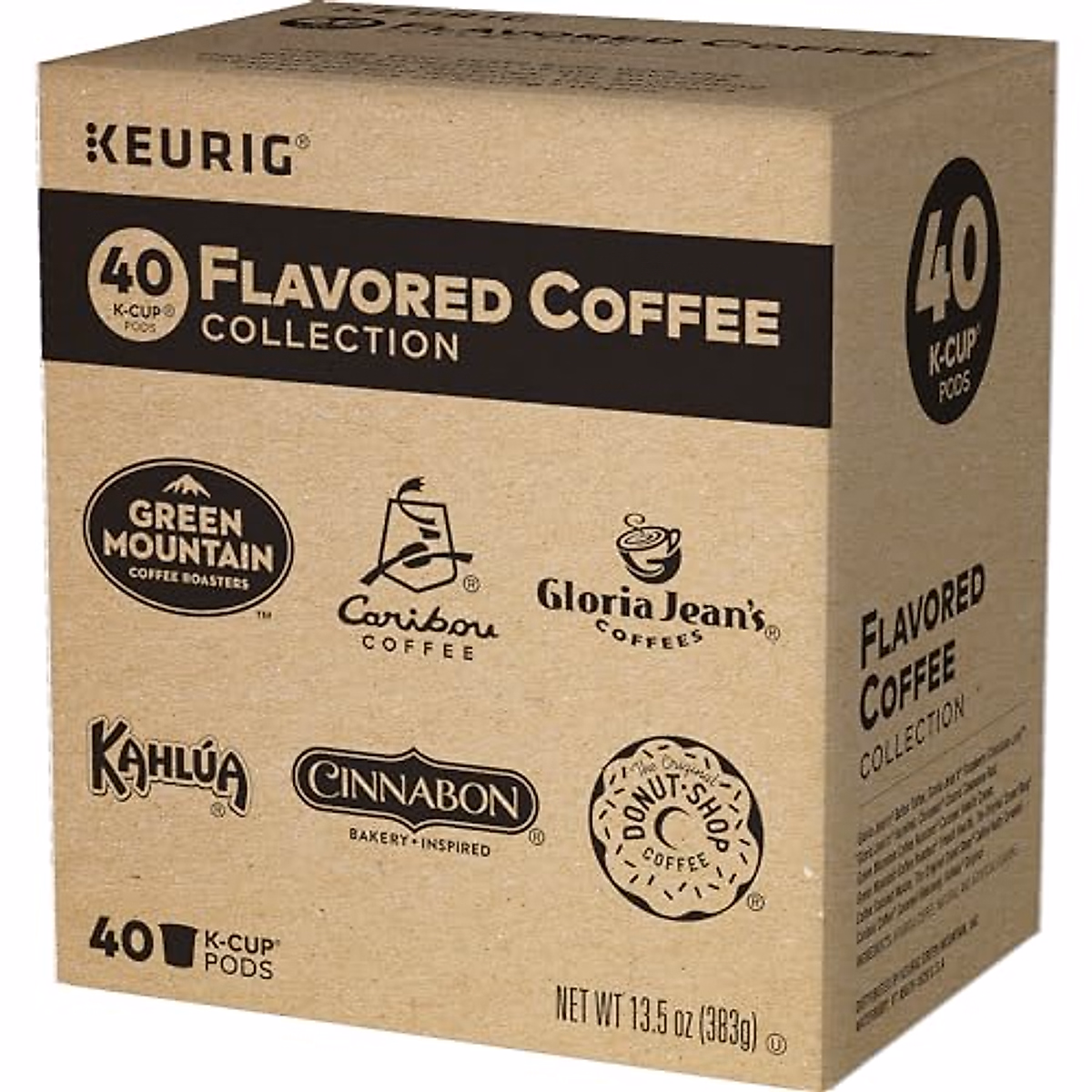 Keurig Flavored Coffee Pods Collection Variety Pack, Single-Serve Coffee K-Cup Pods Sampler, 40 Count
