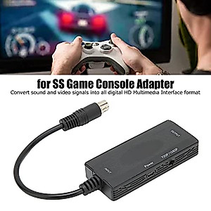 Shanrya Game Console Converter, Drive Free 720P Portable for SS Adapter Lossless for Sega for HDTV