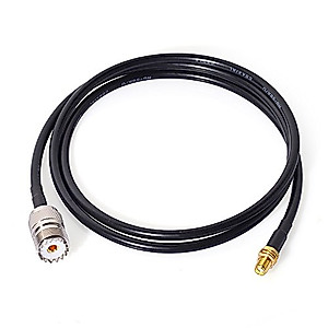 Bingfu Ham Radio Antenna Adapter SMA Female to UHF SO239 Female RG58 Coaxial Jumper Cable 1m 3 feet (2-Pack) for Handheld Ham Two Way Radio Walkie Talkie Kenwood Baofeng BF-F8HP UV-5R UV-82 BF-888S