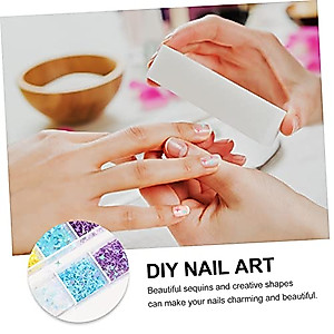 FOMIYES 2 Sets Four-Pointed Star Sequins Glitter Stickers Nail Sequins Nail Art Stickers 3D Holographic Glitter Nail Metallic Nail Tip Decoration Glitter Nail Polish PVC Manicure Glitter