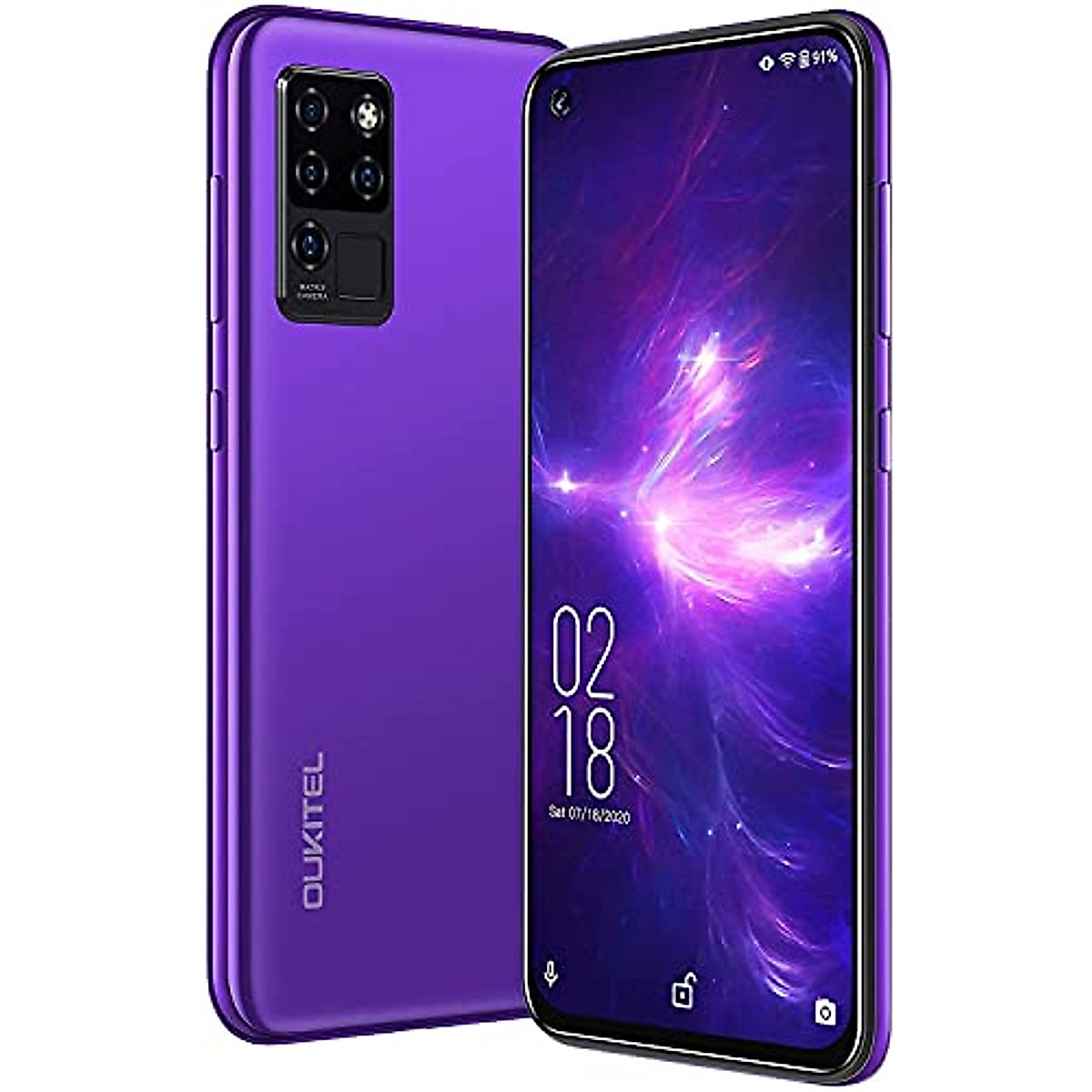 OUKITEL C21 Unlocked Smartphone, Android 10 Unlocked Cell Phone with Dual Sim 64GB/4GB 20MP Selfie Helio P60 6.4'' FHD+ Octa Core 4000mAh Face ID + Fingerprint GSM 4G, GPS, Bluetooth, WiFi