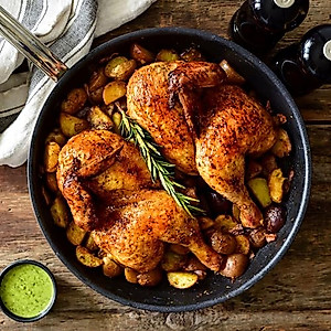 Hestan - ProBond Collection - TITUM 100% Triple Bonded Nonstick Stainless Steel Frying Pan, Induction Cooktop Compatible, Made without PFOAs (12.5-Inch)