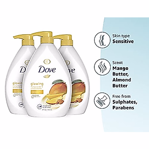 Dove Body Wash to Revitalize and Refresh Skin Mango Butter and Almond Butter Effectively Washes Away Bacteria While Nourishing Your Skin 34 oz 3 Count