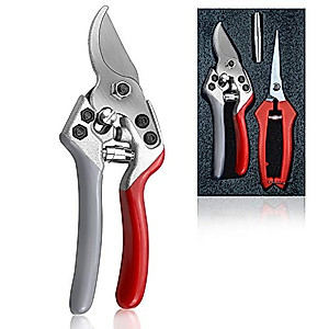 Pruning Shears, Garden Clippers Plant Scissors Professional Bypass Pruner Tree Branch Cutter Plant Trimming Scissors 2 PCS Red