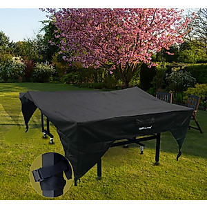 Ping Pong Table Cover - 600D Oxford Cloth Sunscreen dustproof Table Tennis Table Cover, Indoor/Outdoor Application - Black
