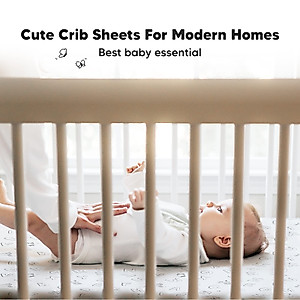 KeaBabies 2-Pack Organic Crib Sheets for Boys, Girls - Jersey Fitted Crib Sheet, Baby Crib Sheets Neutral, Crib Mattress Sheet, Cotton Crib Sheets, Soft Baby Sheets, Unisex Crib Fitted Sheet