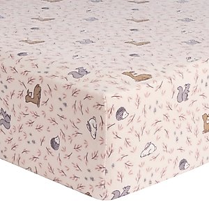 Trend Lab Autumn Forest Deluxe Flannel Fitted Crib Sheet, Peach
