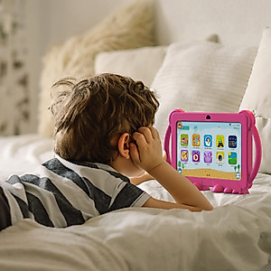 NORTH BISON Kids Tablet, 7 inch Android 11.0 Tablet for Kids, 3GB 32GB Toddler Tablet with Bluetooth-Pink