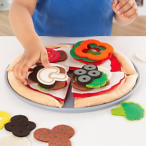 Melissa & Doug Felt Food Mix 'n Match Pizza Play Food Set (42 pcs) - Felt Pizza Play Set For Kids Kitchen, Pretend Play Pizza, Felt Pizza Toy For Toddlers And Kids Ages 2+