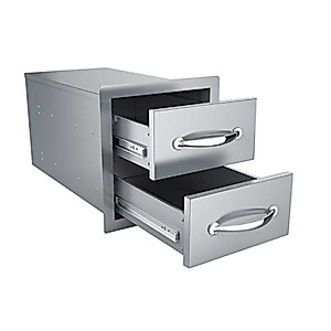 SUNSTONE B-DD12 14-Inch Flush Double Access Drawer