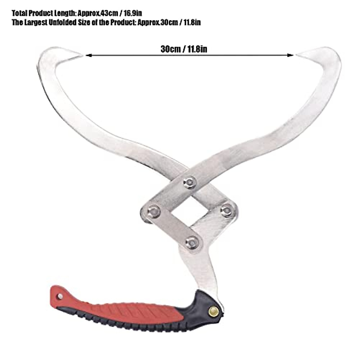 Yosoo Health Gear Log Tongs, Logging Skidding Tongs, Log Lifting Grapple Hook Wooden Claw for Garden Wood Handling