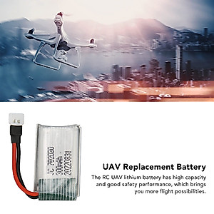 300mAh RC UAV Drone Replacement Battery - 702030 3.7V Lithium Battery Accessory for FQ777 F180 FY530 U816 Drones