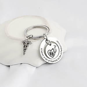 WSNANG Pediatric Keychain Pediatrician Doctor Thank You Jewelry Gifts for Pediatric Nurse Student Pediatric Graduation Gift (Pediatric KY)