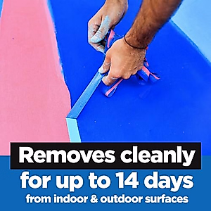 ScotchBlue Original Multi-Surface Painter's Tape, 1.88 Inches x 60 Yards, 12 Rolls, Blue, Paint Tape Protects Surfaces and Removes Easily, Multi-Surface Painting Tape for Indoor and Outdoor Use