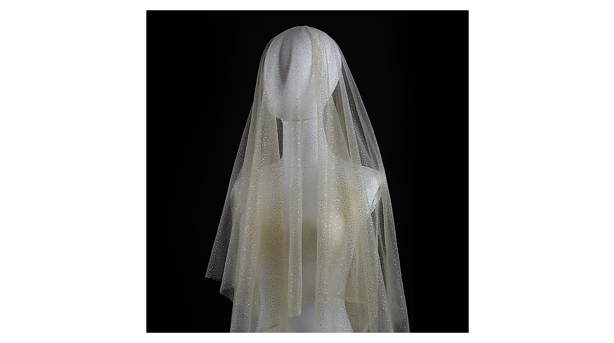 SHAYUAN 60" Glitter Tulle Fabric for Weddings