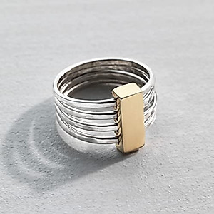 Silpada 'Agility' Ring in Sterling Silver and Brass, Size 10, Size 10