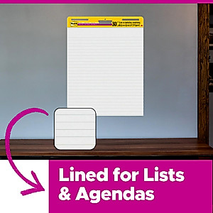 Post-it Super Sticky Easel Pad, Great for Virtual Teachers and Students, 25 x 30 Inches, 30 Sheets/Pad, 2 Pads, Lined Premium Self Stick Flip Chart Paper, Teacher Anchor Chart (561WL) (561WL VAD 2PK)