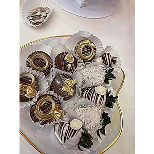 Owfvlazi Silicone Chocolate Ring Molds Non-Stick BPA Free Baking Jelly Pudding Candy Molds Ice Cube Tray Chocolate Candy Bakeware Weeding Decoration Moulds (Ring Mold)