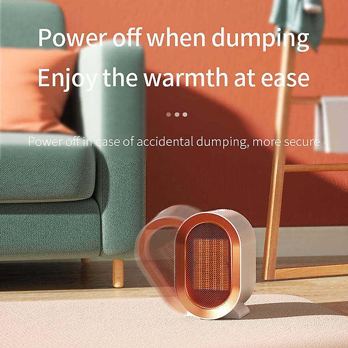 Cobreeze - Electric Space Heater - 1200W Energy-Efficient Heater for Indoor Use. This two-speed portable heater fan is perfect for offices, providing adjustable warmth (White)