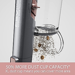 Kenmore DS4090 Brushless Cordless Stick 1L Capacity Lightweight Cleaner 2-Speed Power Suction LED Headlight 2-in-1 Handheld Vacuum for Hardwood Floor, Carpet & Pet Hair, Rose Gold