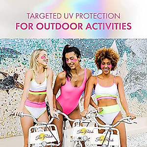 Sun Patch, Reusable Under Eye Sunblock Patches, 100% Silicone Sunscreen Under Eye Patches for UV Protection, Face Stickers with UPF 50, 3 Pack/12 Pairs, 3 Colors