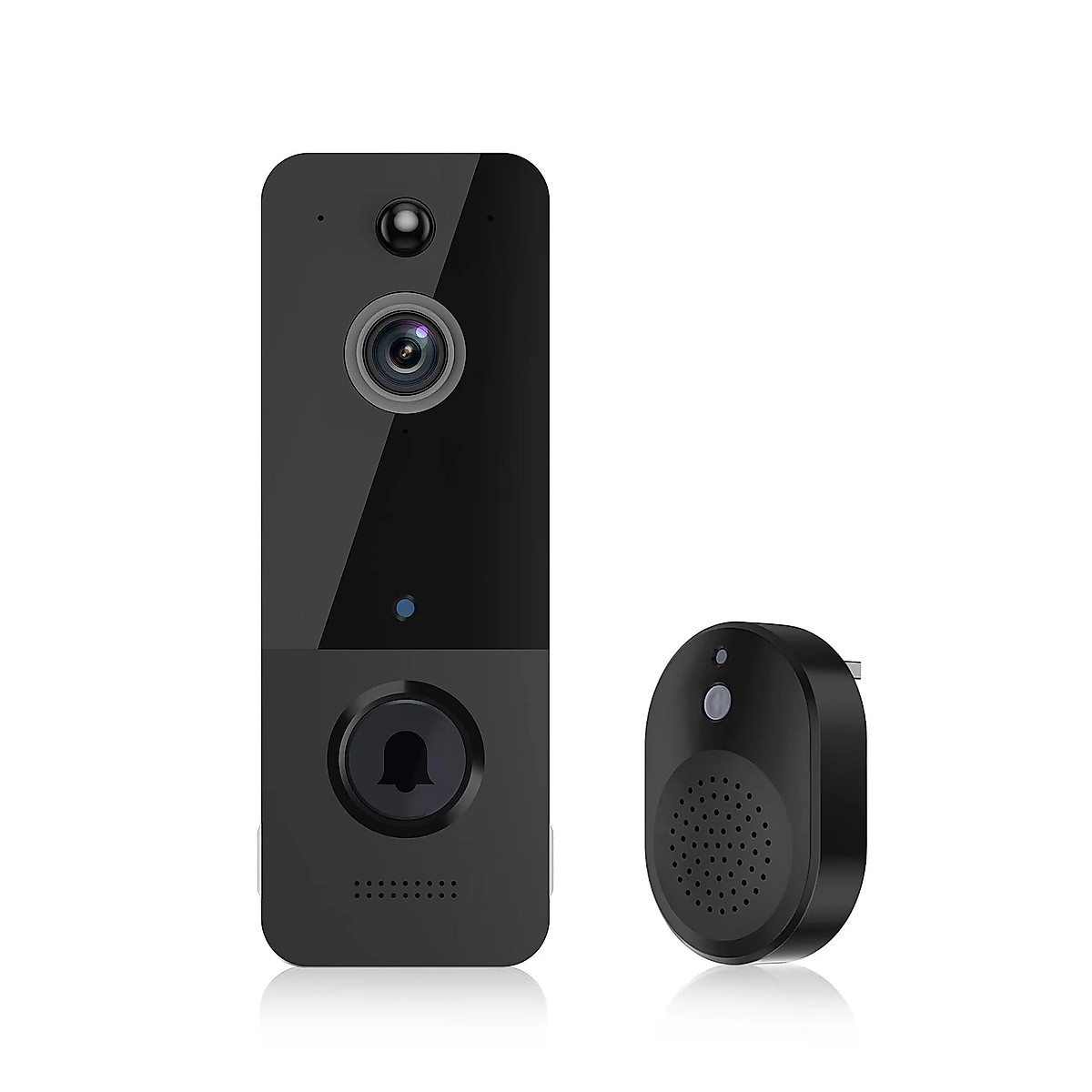 BITEPASS Smart Video Doorbell Camera Wireless with Ring Chime, AI Human Detection, 2-Way Audio, HD Live View, 2.4G WiFi, Night Vision, Cloud Storage, Battery Powered, Indoor Outdoor Surveillance