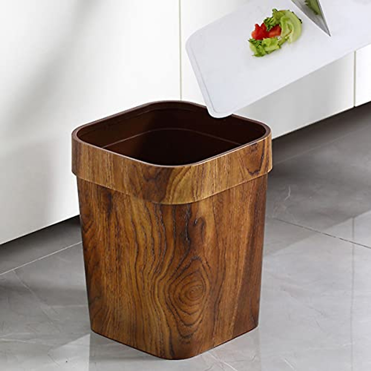 STOBAZA 1pc Dorm Bedroom for Bin Practical Counter Bathrooms Rooms Marble Home Farmhouse Pail Rubbish Siimulation Can: Basket Fashion Grain Modern Pattern Wastebasket, Xcm