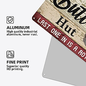 Rousen Chicken Coop Signs, Funny Farm Metal Decor Plaque, Aluminum Sign Suitable for Kitchen, Indoor, Outdoor, Barn, Metal Sign Dimensions are 12x8 Inch，4 Holes for Easy Hanging - The Fluffy Butt Hut.