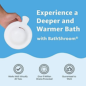 BathShroom Overflow Drain Cover for Fuller Baths, White