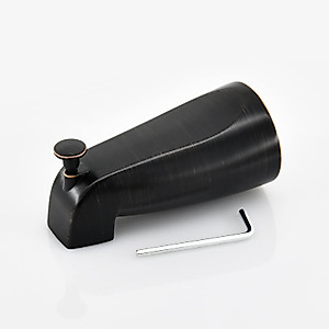 Slip Fit Tub Spout with Pull-Up Diverter for 1/2 inch Copper Tube, Oil-Rubbed Bronze