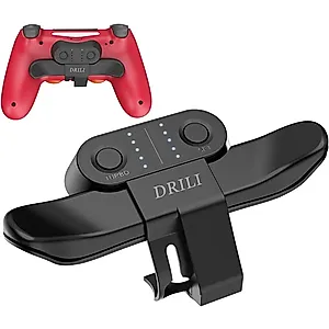 DRILI Paddles for PS4 Controller, Back Button Attachment for PS4 Controller, TURBO Function/Memory Function/Plug And Play, PS4 controller accessories