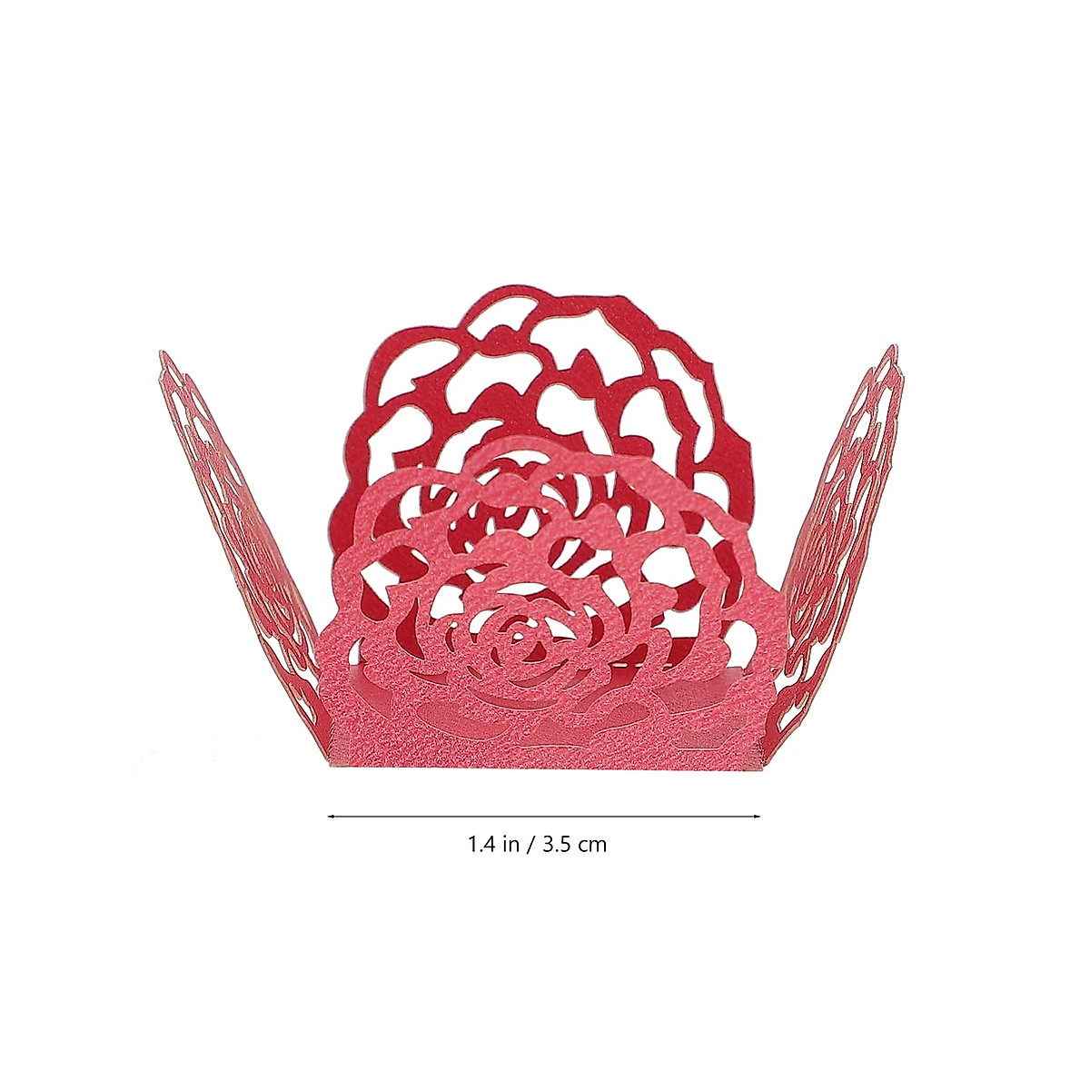 Toddmomy 50pcs Paper Candy Cups Cupcake Wrappers Artistic Bake Cake Paper Cups for Wedding Party Liners Dessert Holder（Red）