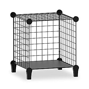 HOMIDEC Wire Cube Storage, Storage Shelves 4 Cube Bookshelf Bookcase Closet Organizer and Storage, Wire Storage Shelves Multi-Use DIY Storage Cube Shelf for Books, Toys, Clothes, Tools