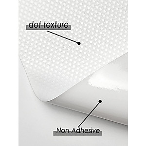 SMAYHO Shelf Liner, 17.7 Inch x 10 FT Non Adhesive Cabinet Liner, Washable & Durable Drawer Liner, Non-Slip Shelf Liners for Kitchen Cabinets, Shelves, Drawers, Refrigerators - White